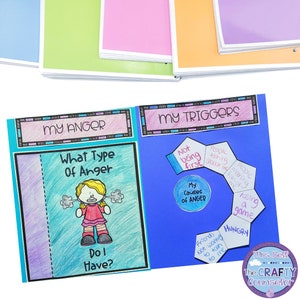 Girl's Group Interactive Notebook for Anger Management & Self Control ...