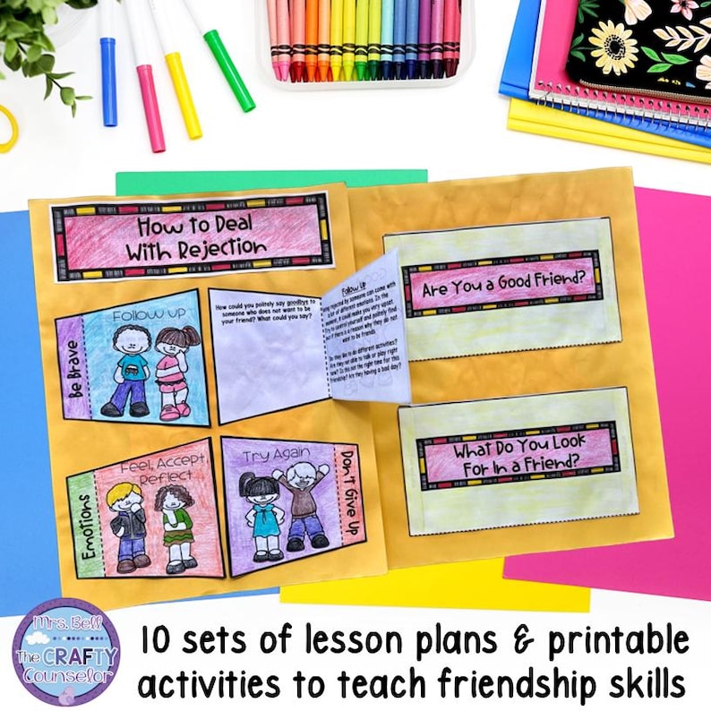 Friendship Skills Lesson & Activity Small Group Curriculum Interactive ...