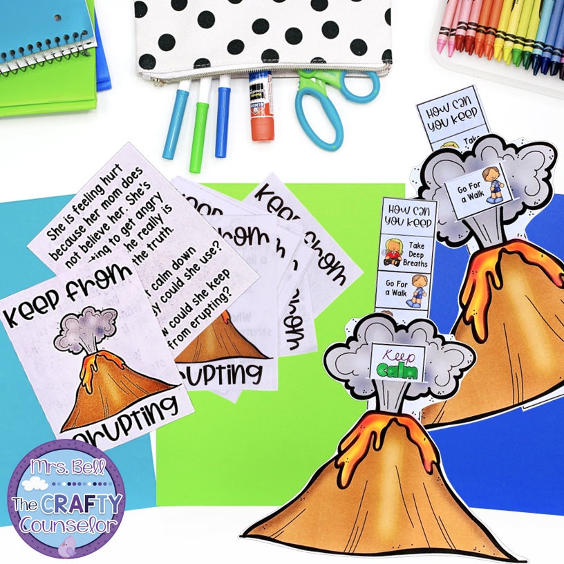 Volcano Calming Skills Game: Emotional Regulation Activity (PDF Pattern ...