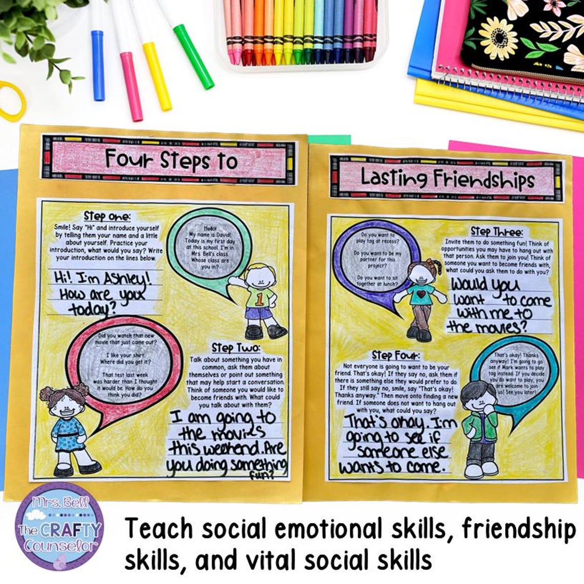Friendship Skills Lesson & Activity Small Group Curriculum Interactive ...