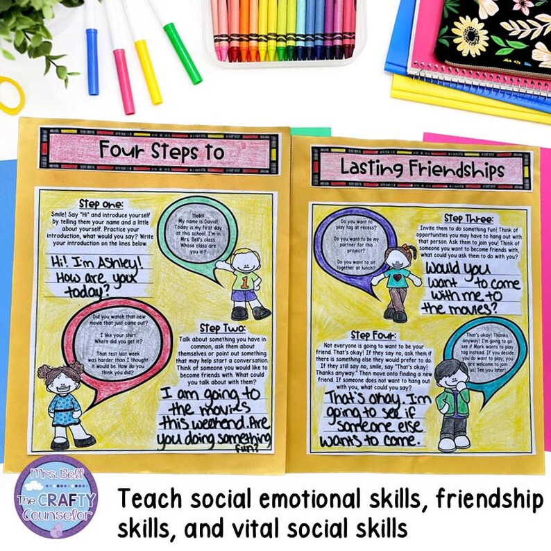 Friendship Skills Lesson & Activity Small Group Curriculum Interactive ...