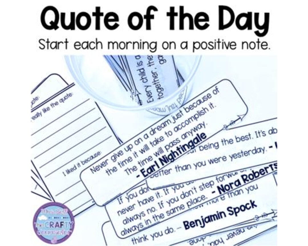 Inspirational Quote of the Day | Daily Quick Write Ideas - Etsy