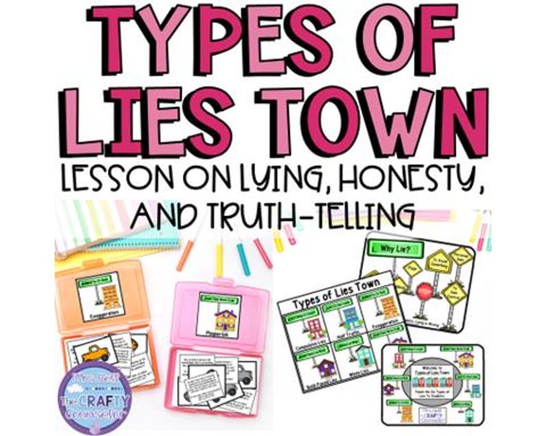 Types of Lies Town | Lesson on Honesty and Lying and Truth-telling - Etsy