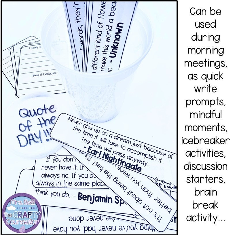 Inspirational Quote of the Day | Daily Quick Write Ideas - Etsy