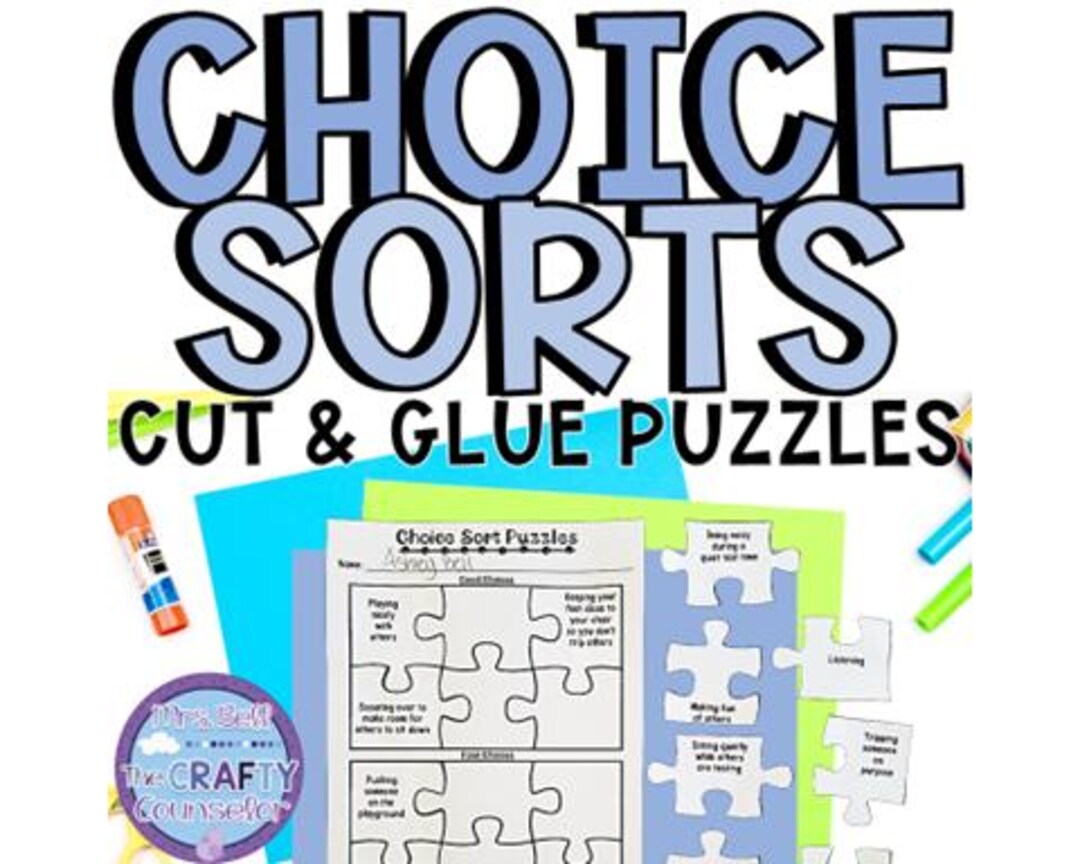 Making Good Choices Cut & Glue Activity, Teaching Responsible Decision ...