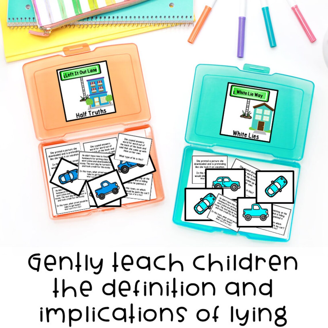 Types of Lies Town | Lesson on Honesty and Lying and Truth-telling - Etsy