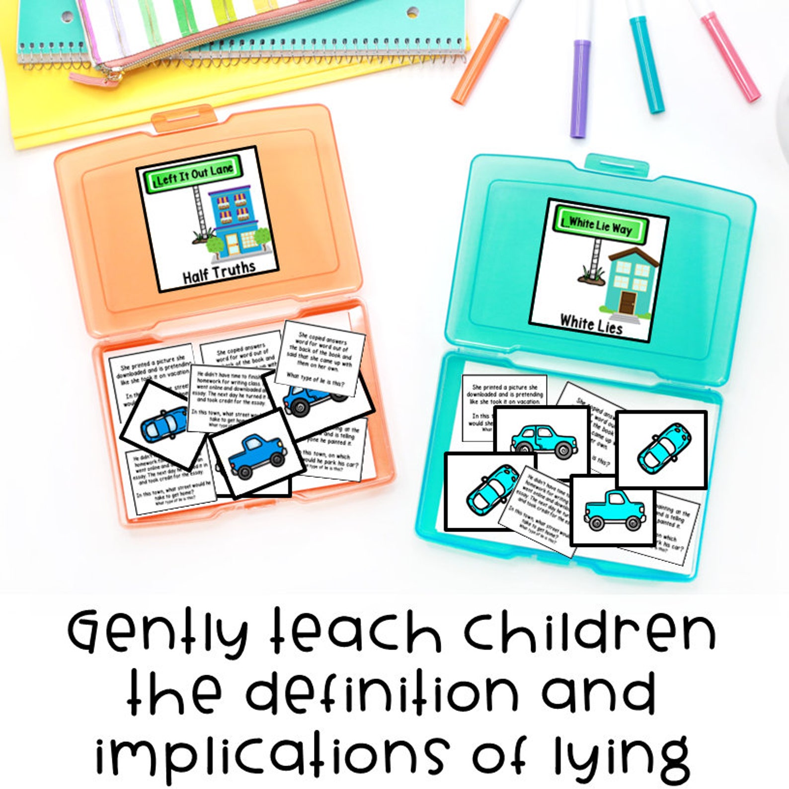 Types of Lies Town | Lesson on Honesty and Lying and Truth-telling - Etsy