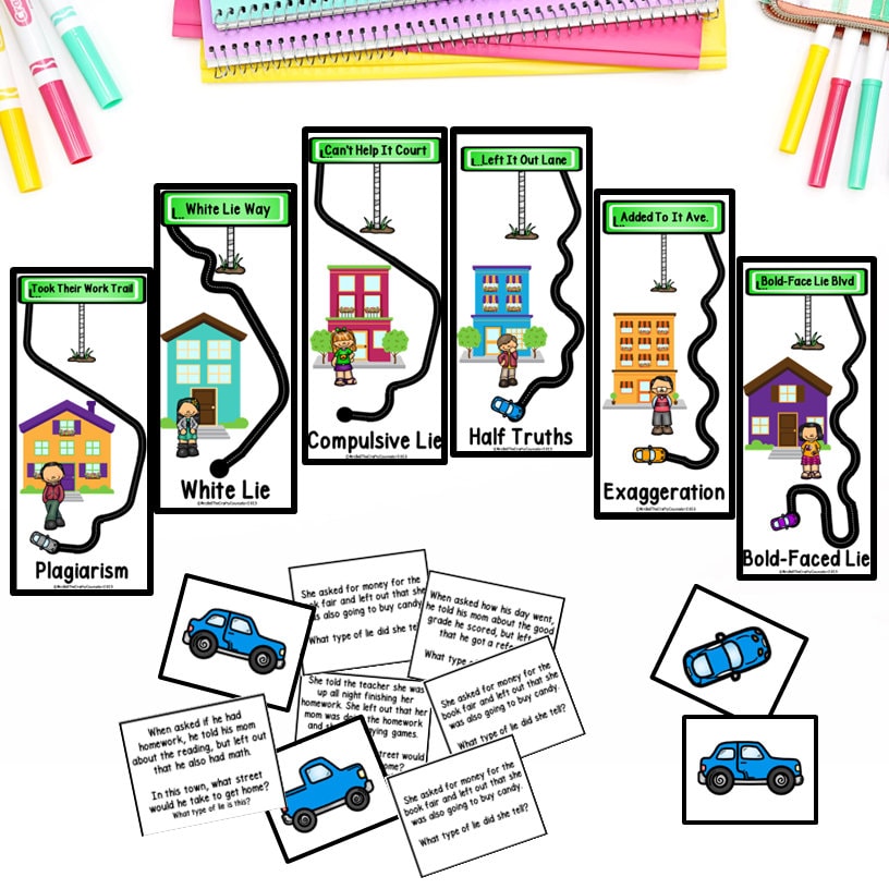 Types of Lies Town | Lesson on Honesty and Lying and Truth-telling - Etsy