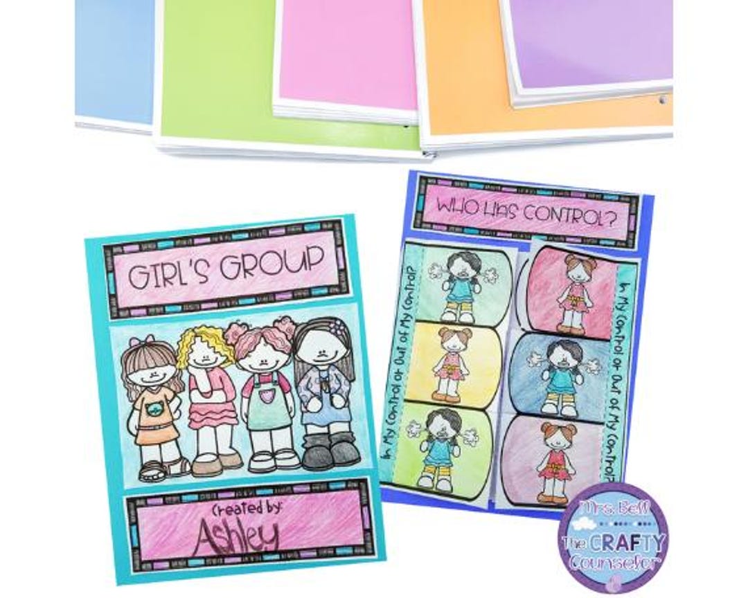 Girl's Group Interactive Notebook for Anger Management & Self Control ...