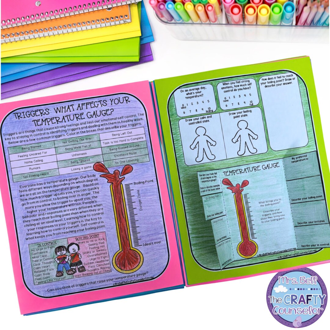 Self-control Interactive Notebook: Kids Activities & Crafts (PDF) - Etsy