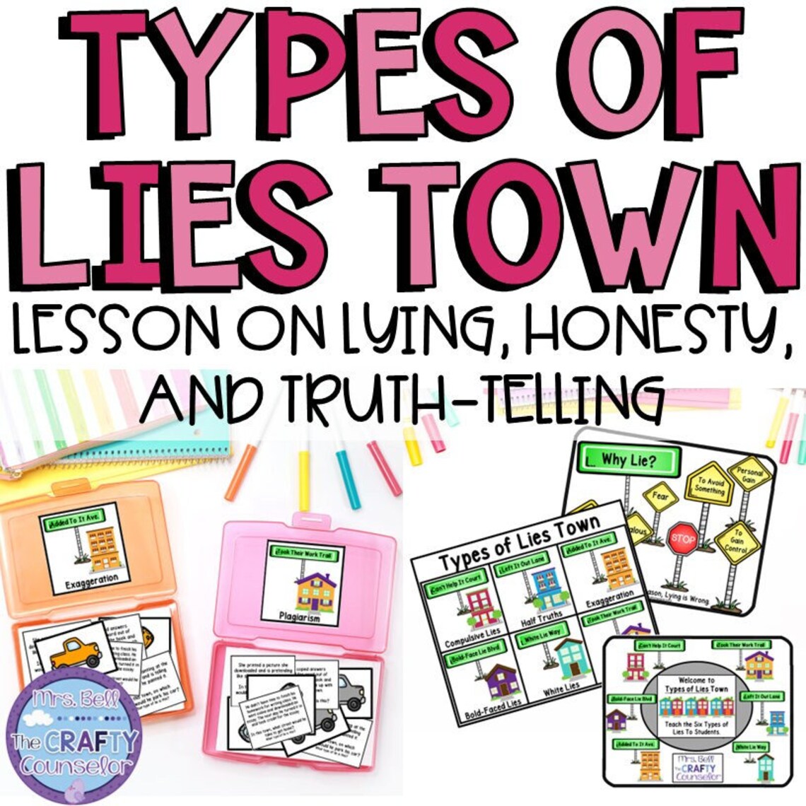Types of Lies Town Lesson on Honesty and Lying and Truth-telling - Etsy