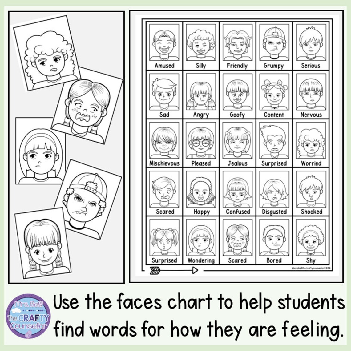Identifying Feelings and Emotions | Face Trace Printer Friendly ...
