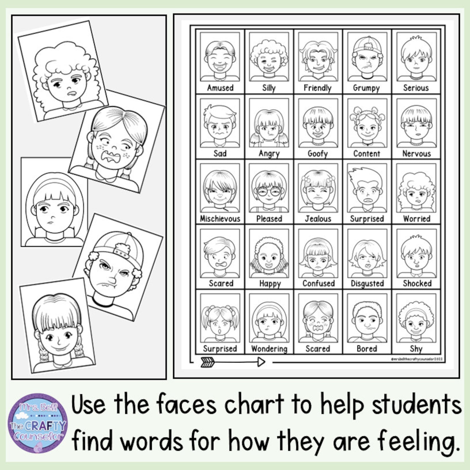 Identifying Feelings and Emotions | Face Trace Printer Friendly ...
