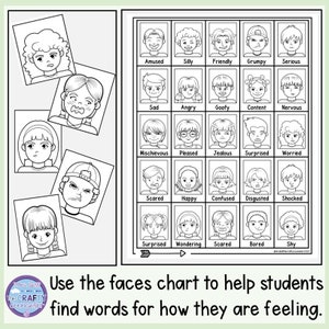 Identifying Feelings and Emotions | Face Trace Printer Friendly ...