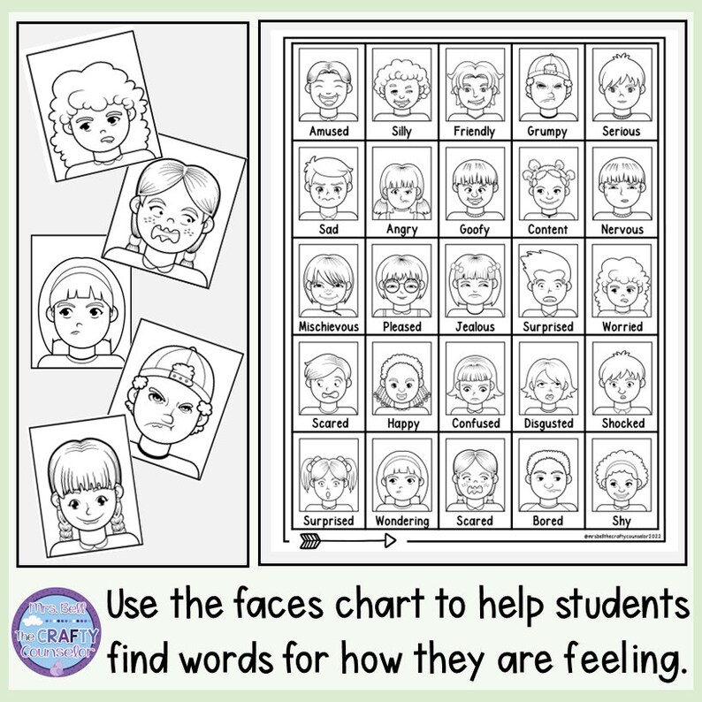 Identifying Feelings and Emotions | Face Trace Printer Friendly ...