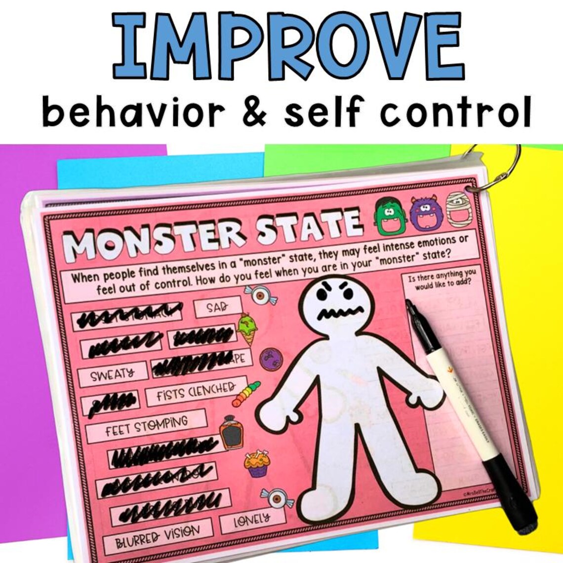 Halloween Social Emotional Learning Calming Strategies Book Fall ...