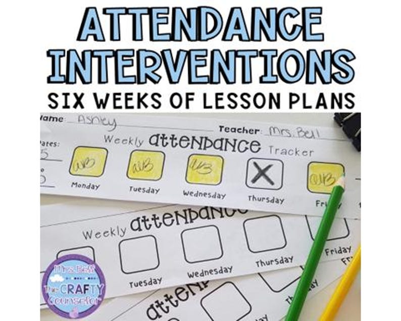 Student Attendance Intervention | Six-week Small Group Lesson Plan - Etsy