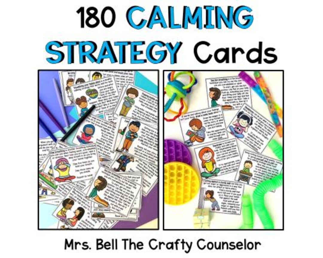 180 Calming Strategies Cards: Emotional Regulation, Coping Skills (PDF ...