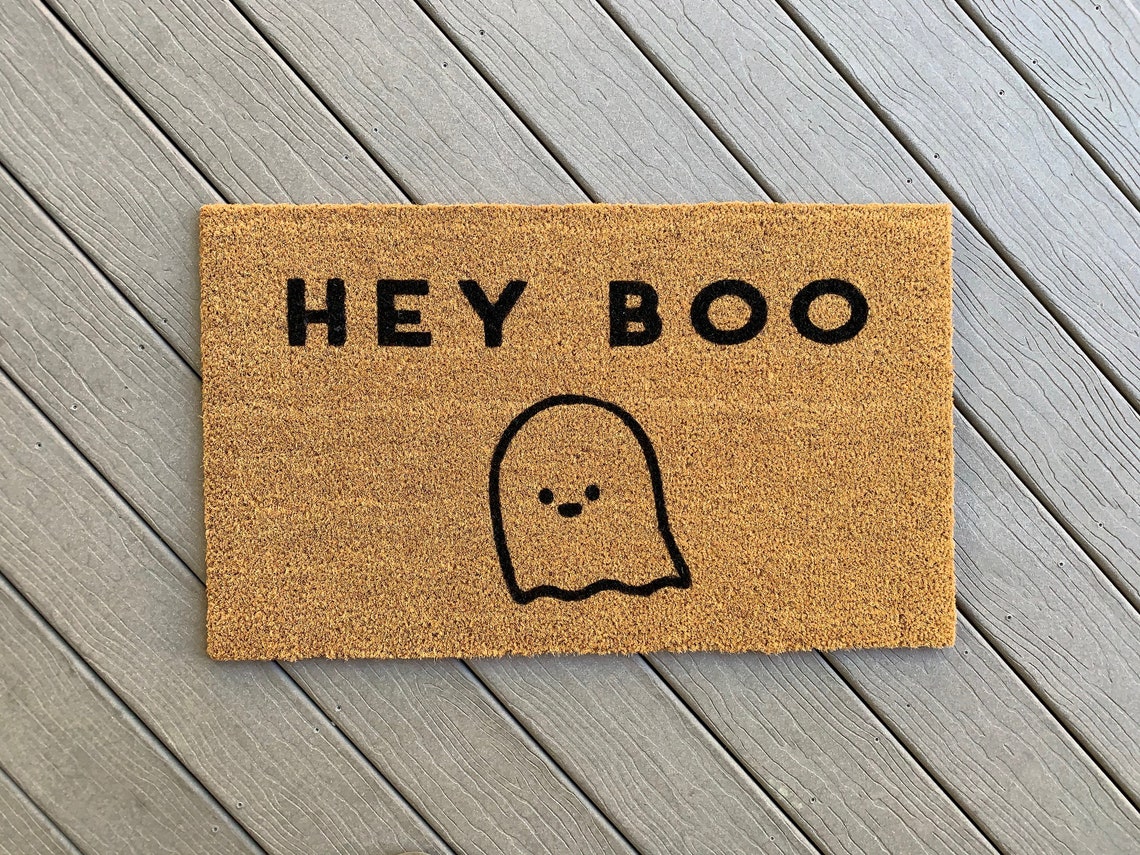 Hey Boo Doormat - Etsy