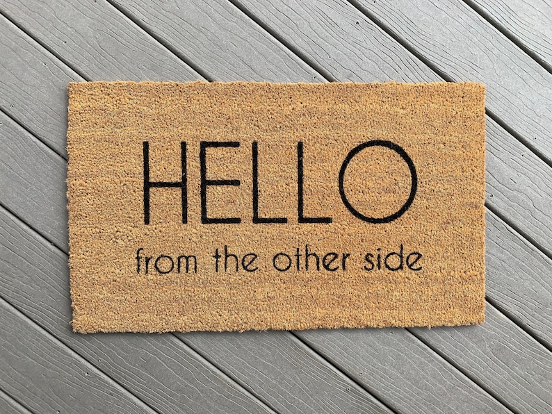 Hello From The Other Side Doormat | Etsy