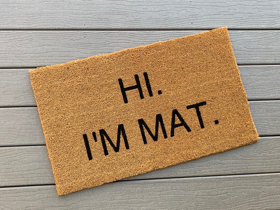 Hi I'm Mat Doormat - Etsy Canada
