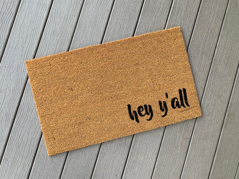 Hey Y'all Doormat - Etsy Canada