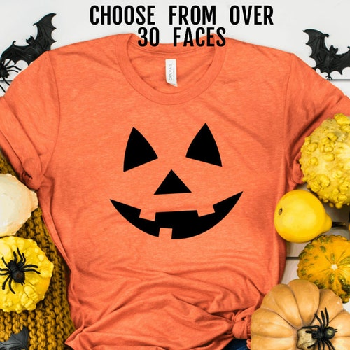 Unisex Halloween Face Shirt Pumpkin Face Shirt Jack O | Etsy
