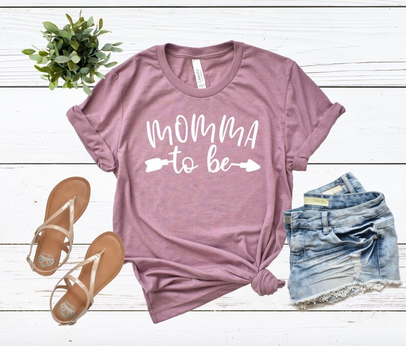 Momma To Be Heather Orchid Unisex T-shirt Mom To Be Shirt | Etsy