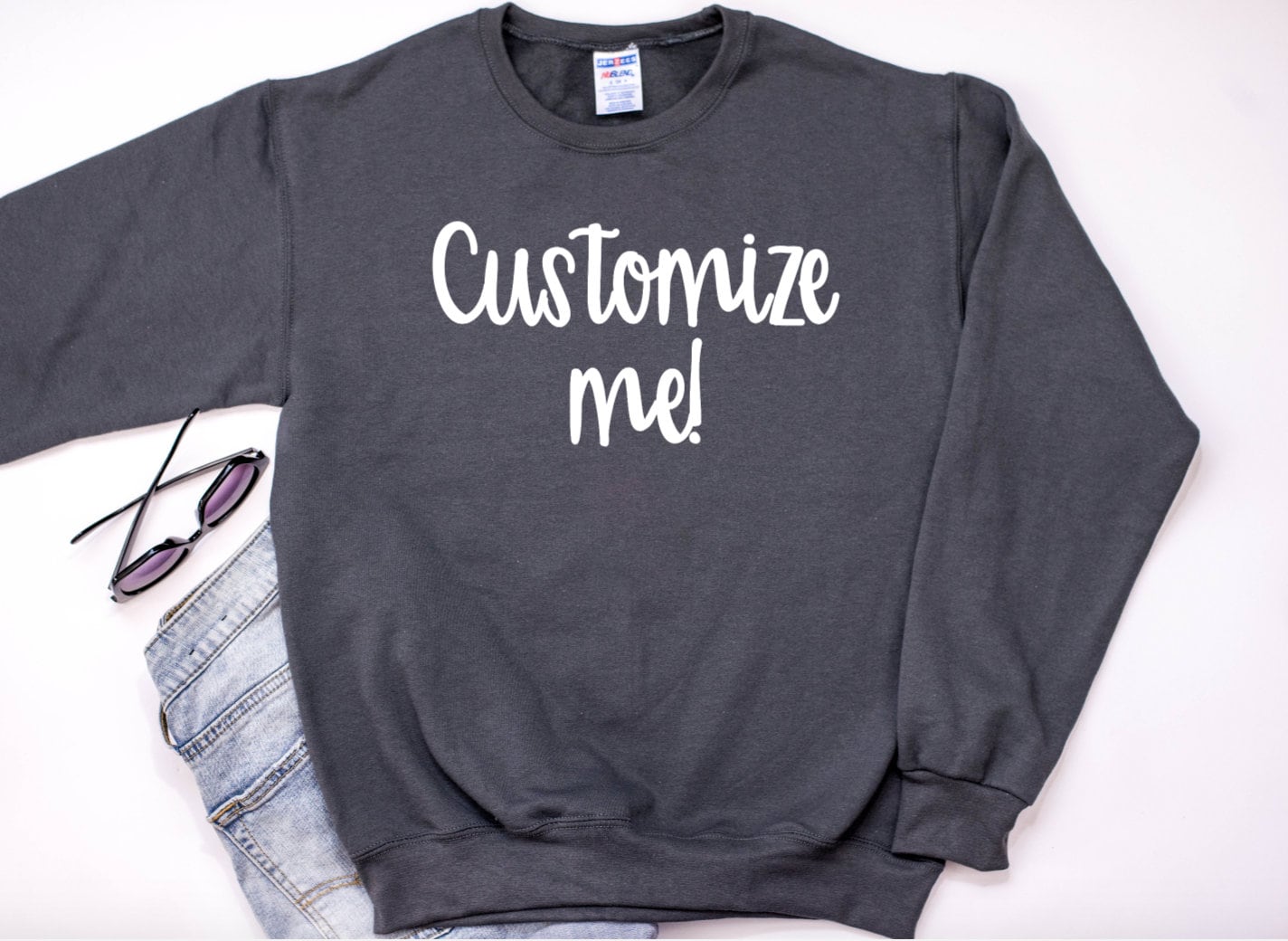 Customized Unisex Adult Crew Neck Sweatshirt Custom - Etsy