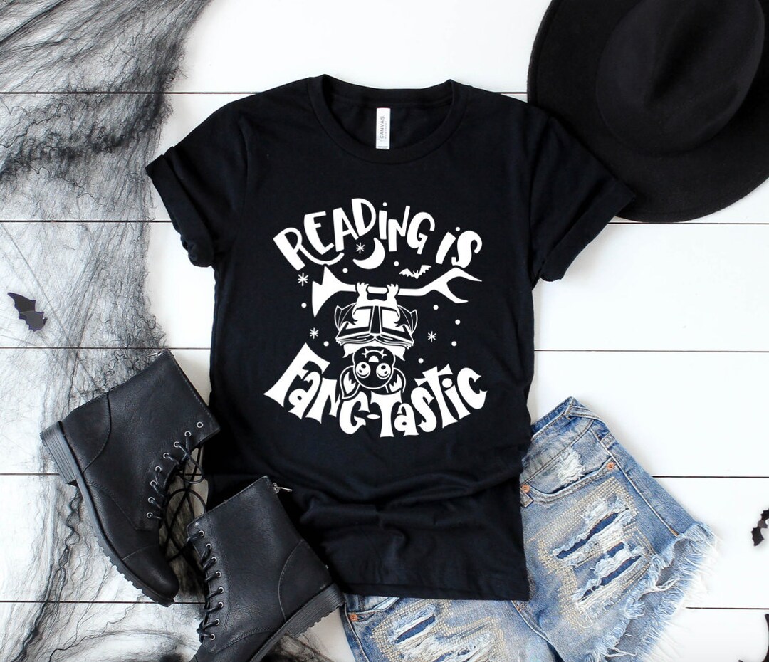 Reading is Fangtastic Teacher Halloween Shirt Funny Halloween Shirt ...