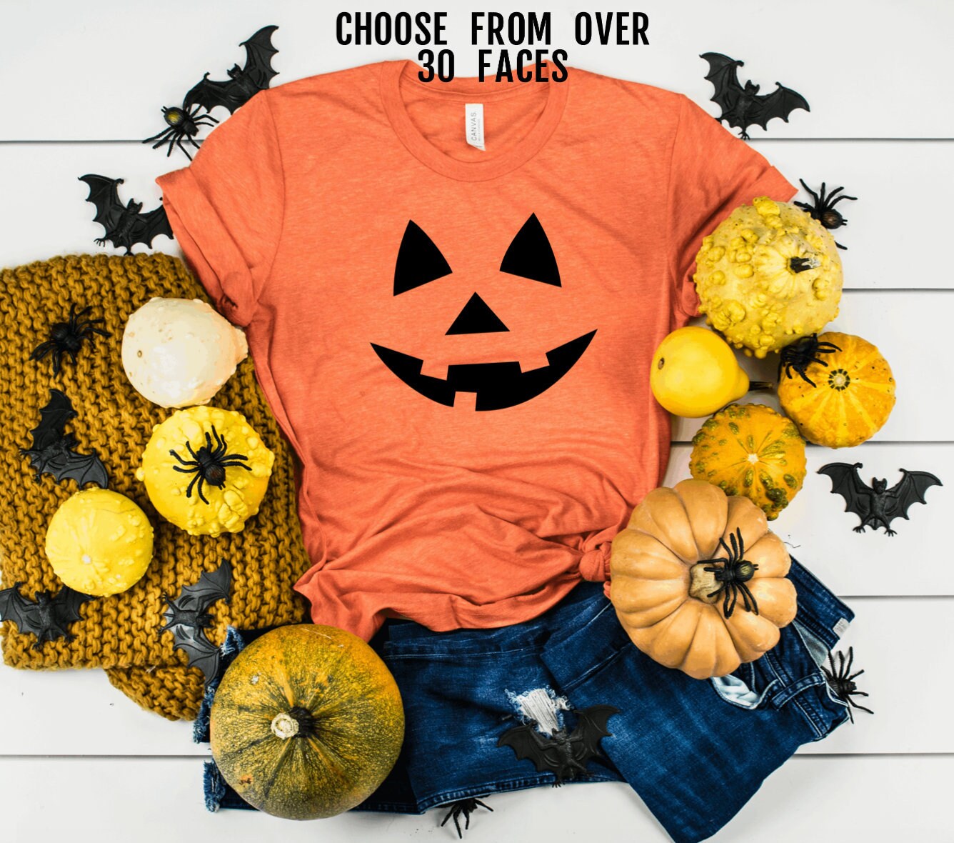 Unisex Halloween Face Shirt Pumpkin Face Shirt Jack O - Etsy