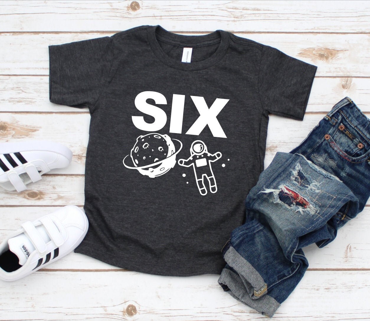Six Space Shirt Outer Space Birthday Tshirt Custom Space - Etsy