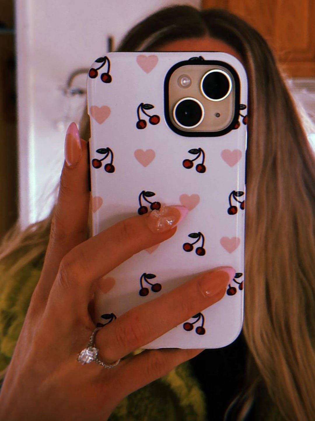 Cute Cherry Heart Coquette Aesthetic Phone Case - Cute iPhone and ...
