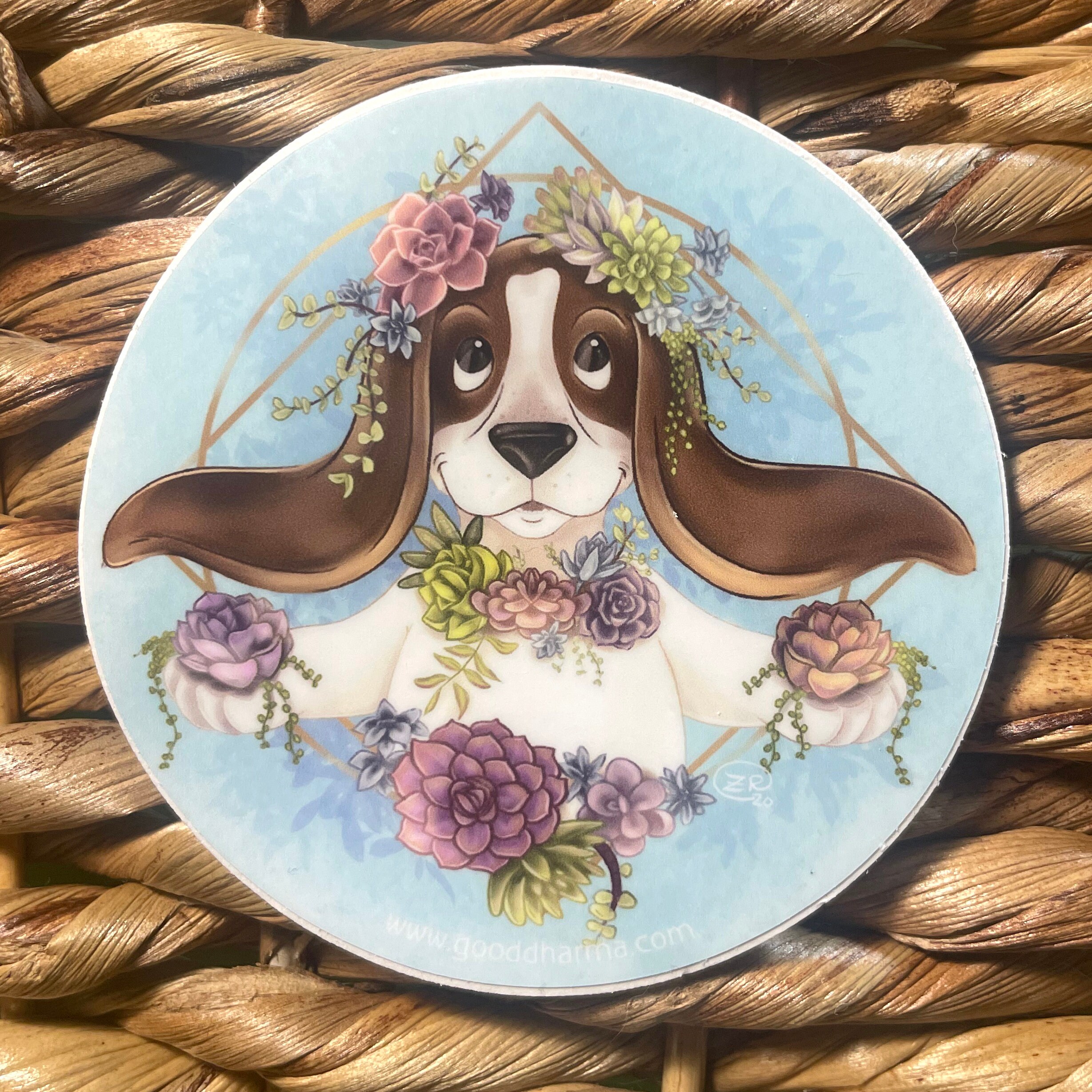 Basset Hound Character Sticker Pack, Dog Stickers, Hound Dog Stickers ...