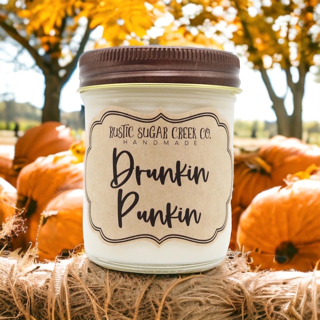 Drunkin Punkin Scented Candle Fall Candles Fall Decor Cinnamon Pumpkin ...