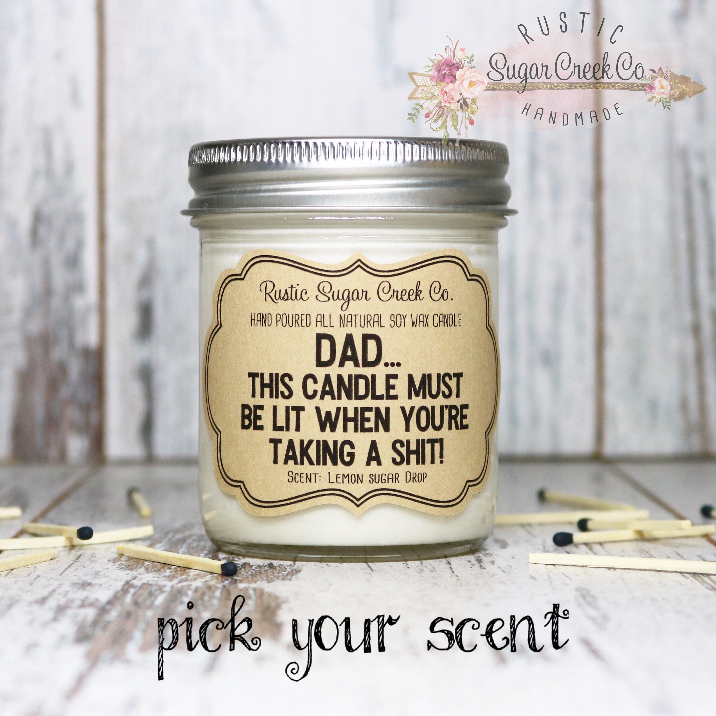 Personalized When You're Taking A Shit Candle Gift For Him | Etsy