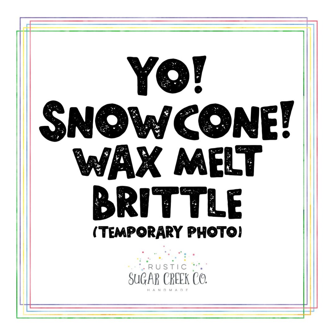 Snowcone Snap Bars Brittle Peppermint Vanilla Wax Melts Wax Tarts Soy ...