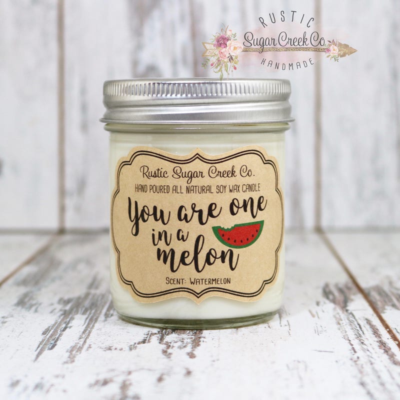 Watermelon Candle - Etsy