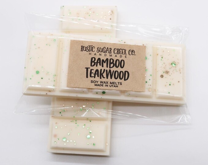 Bamboo Teakwood Snap Bars Wax Melts Farmhouse Melts for Gifts Clamshell ...