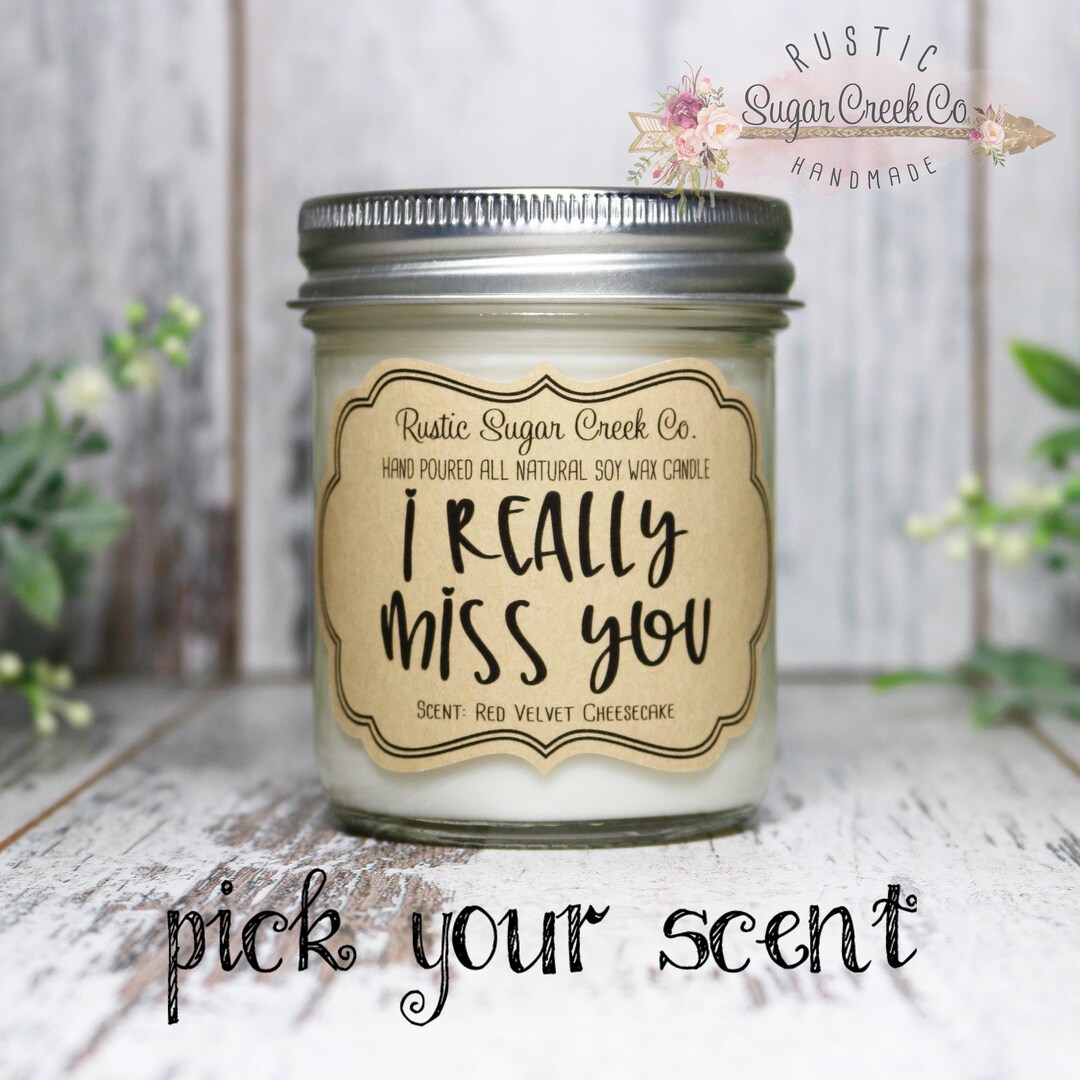 I Really Miss You Candle Best Friend Gifts for Her Friendship Gift Miss ...
