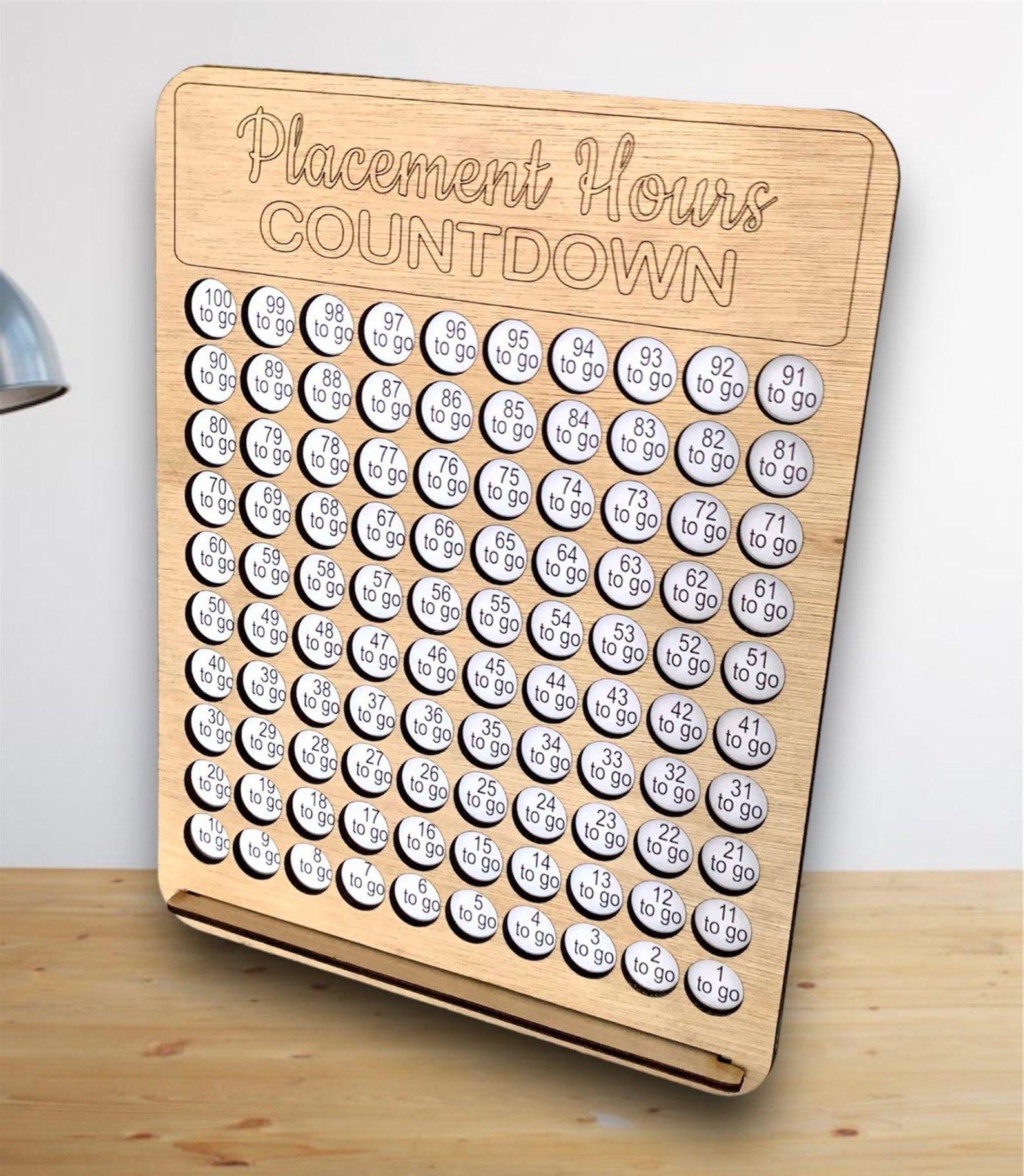 Trainee Therapist Countdown Tracker, Placement Hours Countdown, Student ...