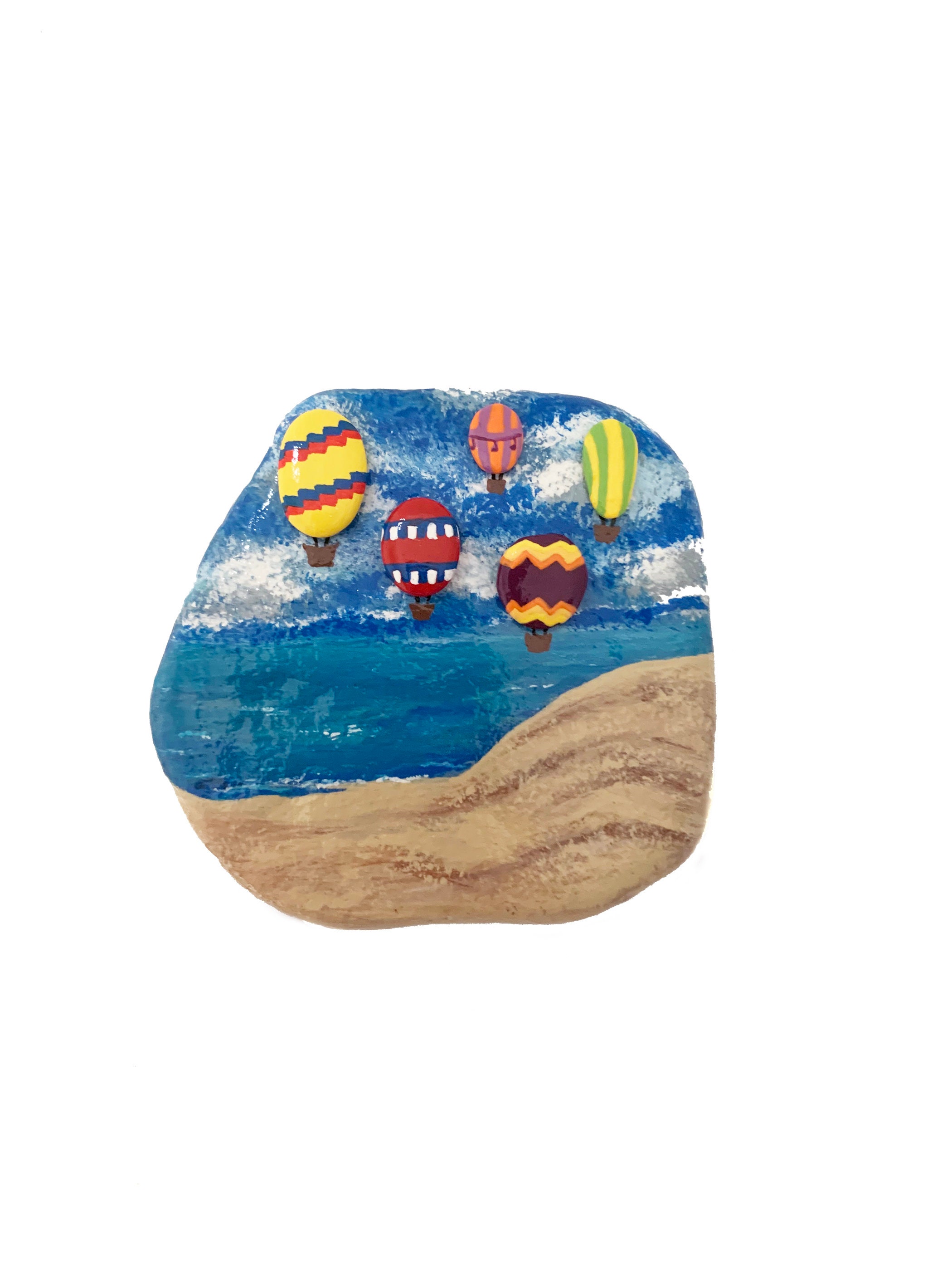 Hot Air Balloon Pebble Rock Art Hot Air Balloons Rock Art - Etsy