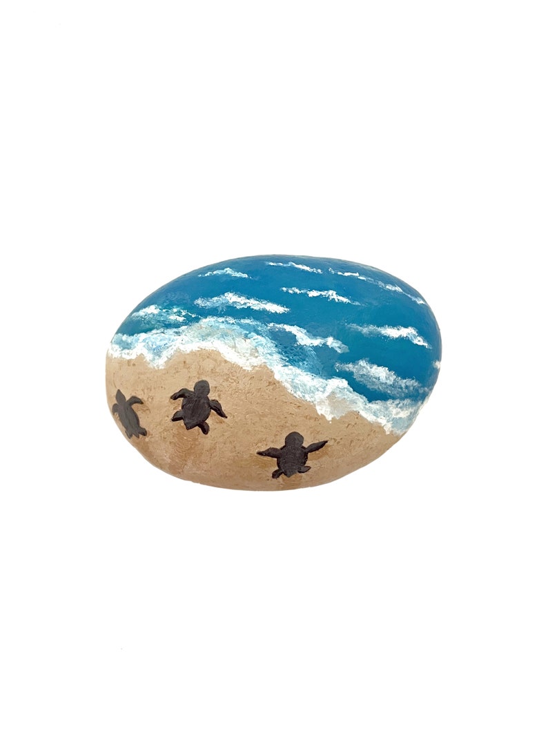 Painted Baby Sea Turtles Rock Painted Sea Turtle Rock - Etsy