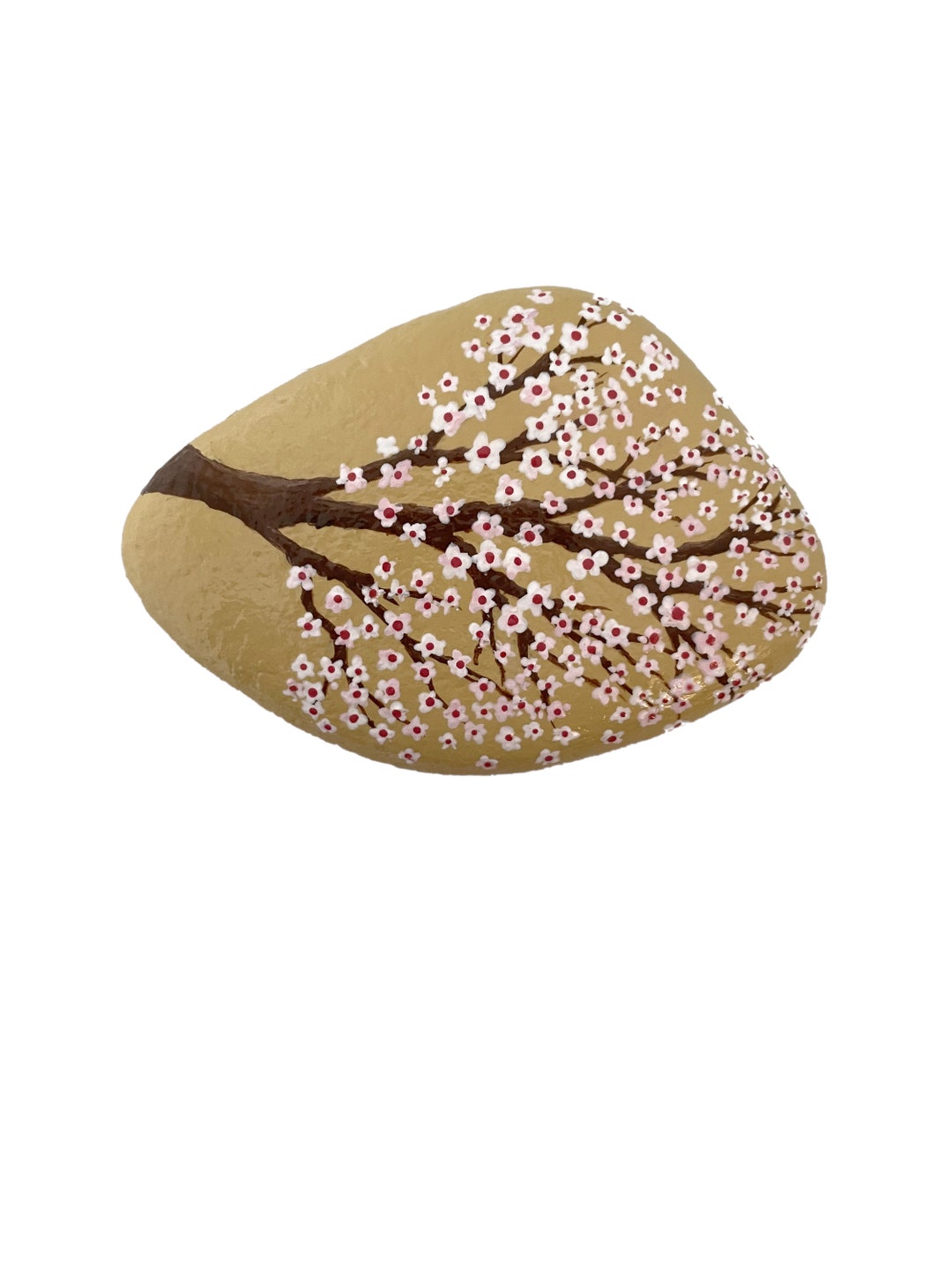 Hand Painted Cherry Blossom Tree Branch Painted Rock Dainty Cherry ...