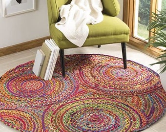 Bohemian Round Rugs - Etsy