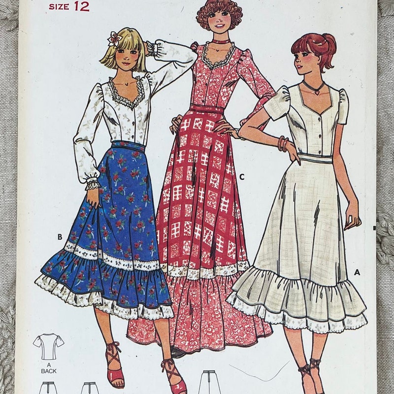 Prairie Skirt Pattern - Etsy