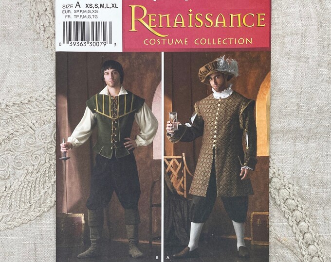 Simplicity 4059 Renaissance Men's Costumes Size XS XL Uncut FF - Etsy
