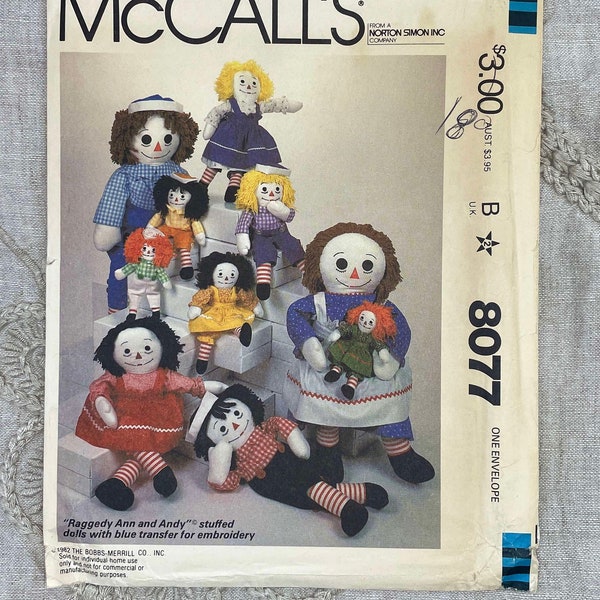 Raggedy Ann Pattern - Etsy