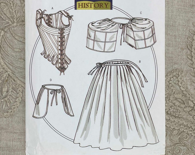 Butterick 4484 18th Century Corset, Petticoat, Pockets and Panniers ...