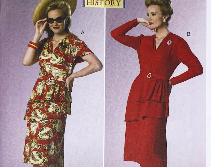 Vogue 9346 - Reissued 1940s Yoke Dress Pattern With Starburst Back ...